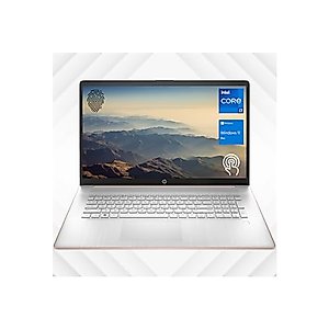 HP 2023 Premium 17.3" HD+ Touchscreen Business Laptop, Intel Core i7-1355U, NVIDIA GeForce MX550, 32GB RAM, 1TB SSD, Webcam, HDMI, Wi-Fi 6, Backlit Keyboard, Fingerprint Reader, Windows 11 Pro, Rose