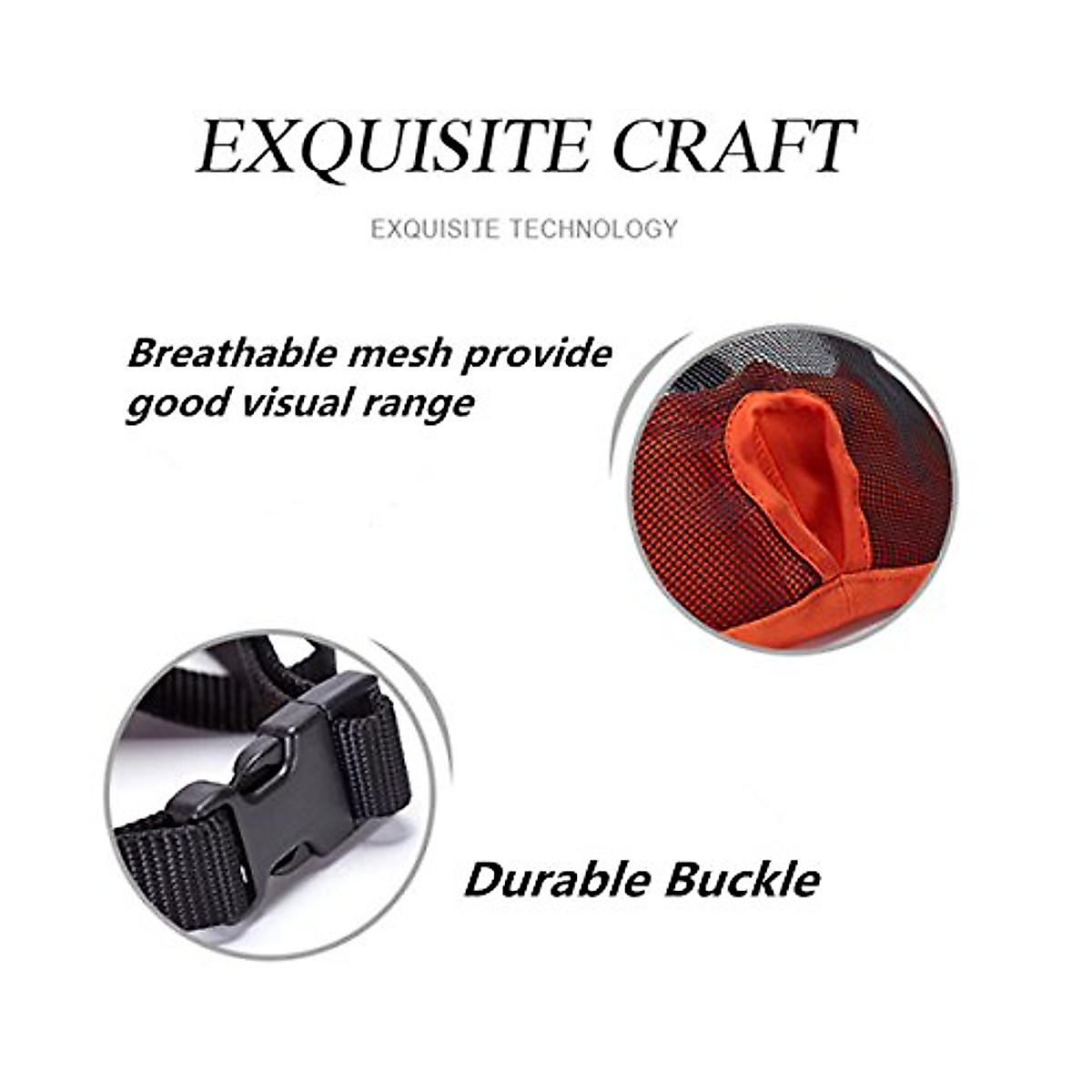 JYHY Short Snout Dog Muzzles- Adjustable Breathable Mesh Bulldog Muzzle for Biting Chewing Barking Training Dog Mask,Black(Eyehole) M