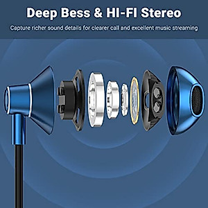 COOYA USB C Headphones for Samsung S23 S22 Flip 4 3 A53 S21 S20 Note 20 Ultra Type C Wired Earbuds with Mic Volume Control Metal Shell HiFi Stereo in-Ear Earphones for iPad Air 5th Mini 6 Pixel 6 Pro