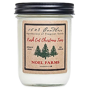 1803 Candles - 14 oz. Jar Soy Candles - (Fresh Cut Trees)