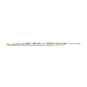 Fossil Women's Stainless Steel Gold-Tone Beaded Bracelet, Color: Gold/Howlite (Model: JF04443710)