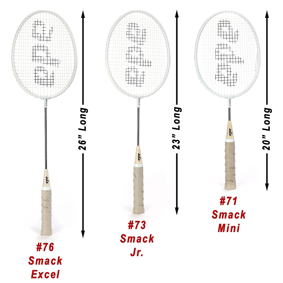 ADA Sports 2 Racket Badminton Set (71 Smack Mini - 20")