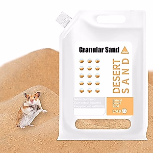 kathson Hamster Bath Sand 5.5LB Gerbil Dust Free Potty Litter Bathing Sand for Guinea Pig Chinchilla Rat Mice Small Animal