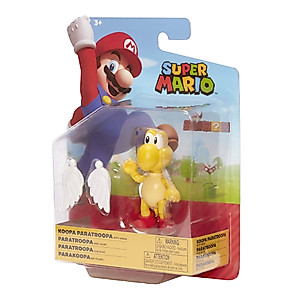 Super Mario Collectible Red para Koopa Troopa 4" Poseable Articulated Action Figure with Wings Accessory, Perfect for Kids & Collectors Alike! for Ages 3+
