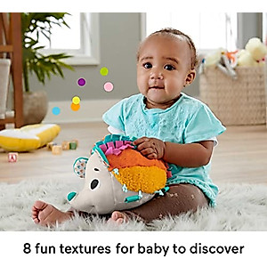 Fisher-Price Newborn Toy Cuddle ‘N Snuggle Hedgehog Plush with Sounds and Textures for Infant Sensory Play Ages 3+ Months