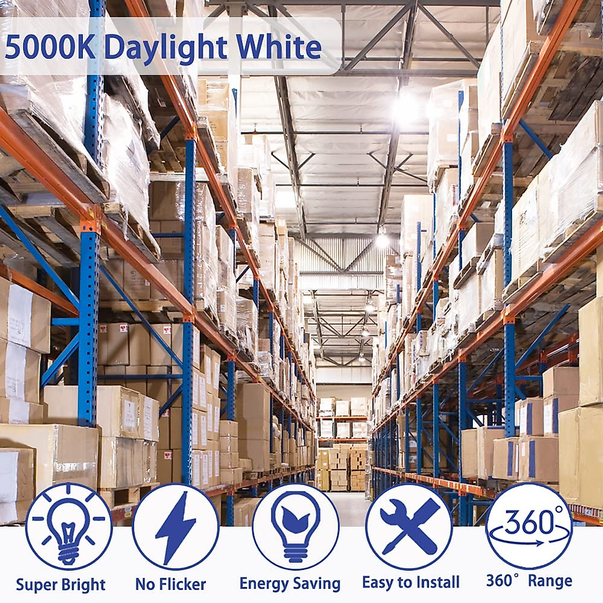 100W LED Corn Bulb, E26/E39 Mogul Base Lamp, 14000LM,5000K Daylight,AC85-265V, Replacement 350-400 Watt Metal Halide HID HPS CFL for Warehouse Parking Lot High Bay Light Fixture Garage Workshop