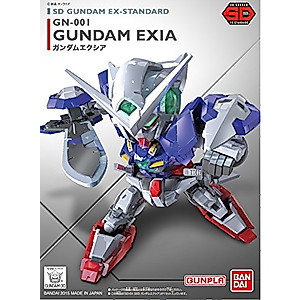 Bandai Hobby SD EX-Standard Gundam Exia Action Figure, Multi-Colored, 8" (BAN202753)