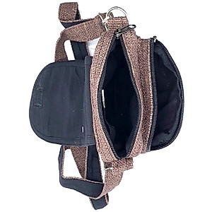 Unique design four pocket Hemp Hobo Passport crossbody bag Hippie Bag Festival Bag Travel Bag 100% Himalaya Hemp FAIR TRADE | Handmade with Love