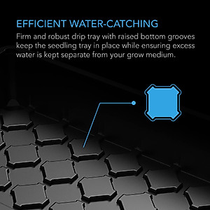 AC Infinity Humidity Dome, Germination Kit with Sturdy Drip Tray, 5x8 Cell Seedling Tray, and Vented Height Extension Panels, for Seed Starting, Propagation, Cloning Plants
