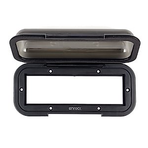 EnrockMarine EMCBK1 Universal in Dash Water Resistant Waterproof Tinted Radio Shield Receiver Cover (Black Base)