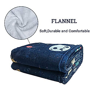 Space Astronaut Throw Blanket Soft Plush Flannel Blanket for Baby Girls Boys Space Themed Bedroom Decor Blankets for Couch, Sofa 40×50 Inch