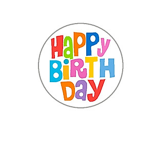 Happy Birthday Envelope Seals - 1.2" Happy Birthday Stickers - 144 Stickers
