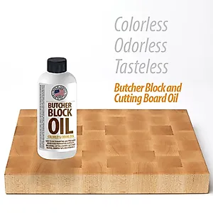 2oz Food Grade Mineral Oil for Cutting Boards, Countertops and Butcher Blocks, Butcher Block Oil & Conditioner, Cutting Board Oil