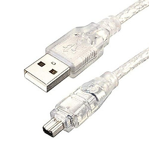 cablecc USB Male to Firewire IEEE 1394 4 Pin Male iLink Adapter Cord Cable for Sony DCR-TRV75E DV Adapter