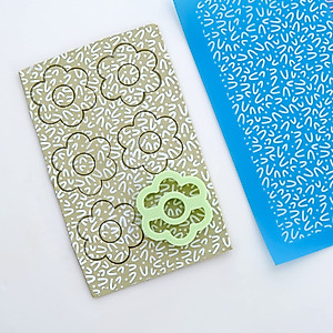 Dacmern Silk Screen for Polymer Clay, Silk Screen Stencils Reusable for Polymer Clay Earrings, Silkscreens for Clay Jewelry, Texture Sheets for Polymer Clay, Dot Print Polymer Clay Stencils