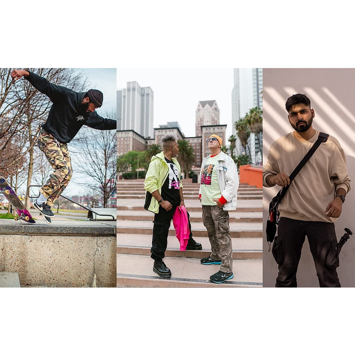 Roqiome Black Cargo Pants for Men Cotton Casual Military Army Combat Work Pant with 10 Pockets (30W)