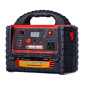 Tyrell Chenergy 200W Portable Power Station Solar Generator,400W Inverter Peak Surge,Built-in LED light,3 USB Ports/2 DC Ports/1 AC Outlet for Outdoors Camping Travel Hunting Emergency Use