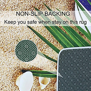 Manerly Area Rug 5' x 3' for Living Room Dinning Room Bedroom Kitchen Black White and Red Modern Art Carpet Oil Painting of Paris City Landscape with Eiffel Tower Print Large Floor Mats Non-Slip Rug