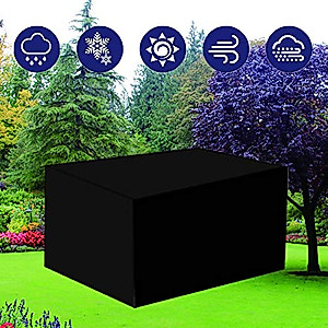 WZDD 48x24x28 inch Garden Furniture Covers Waterproof, Outdoor Furniture Cover Set, Patio Table Set Cover, 420D Heavy Duty Oxford Garden Table Cover, Tear-Resistant and Anti-UV