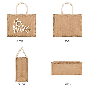 PARBEE Wedding Gift Bag Bridal Shower Jute Tote Bags, Gift Bag for Engagement, Bachelorette, Wedding Party, Honeymoon - Mrs