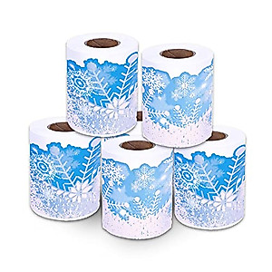 GLKTOPO 68 Ft Winter Bulletin Board Border Christmas Decoration Borders Sticker Snowflake Snowman Wave Trim Border Self-Adhesive Blackboard Photo Wall Stickers for School Classroom Party (C-style)