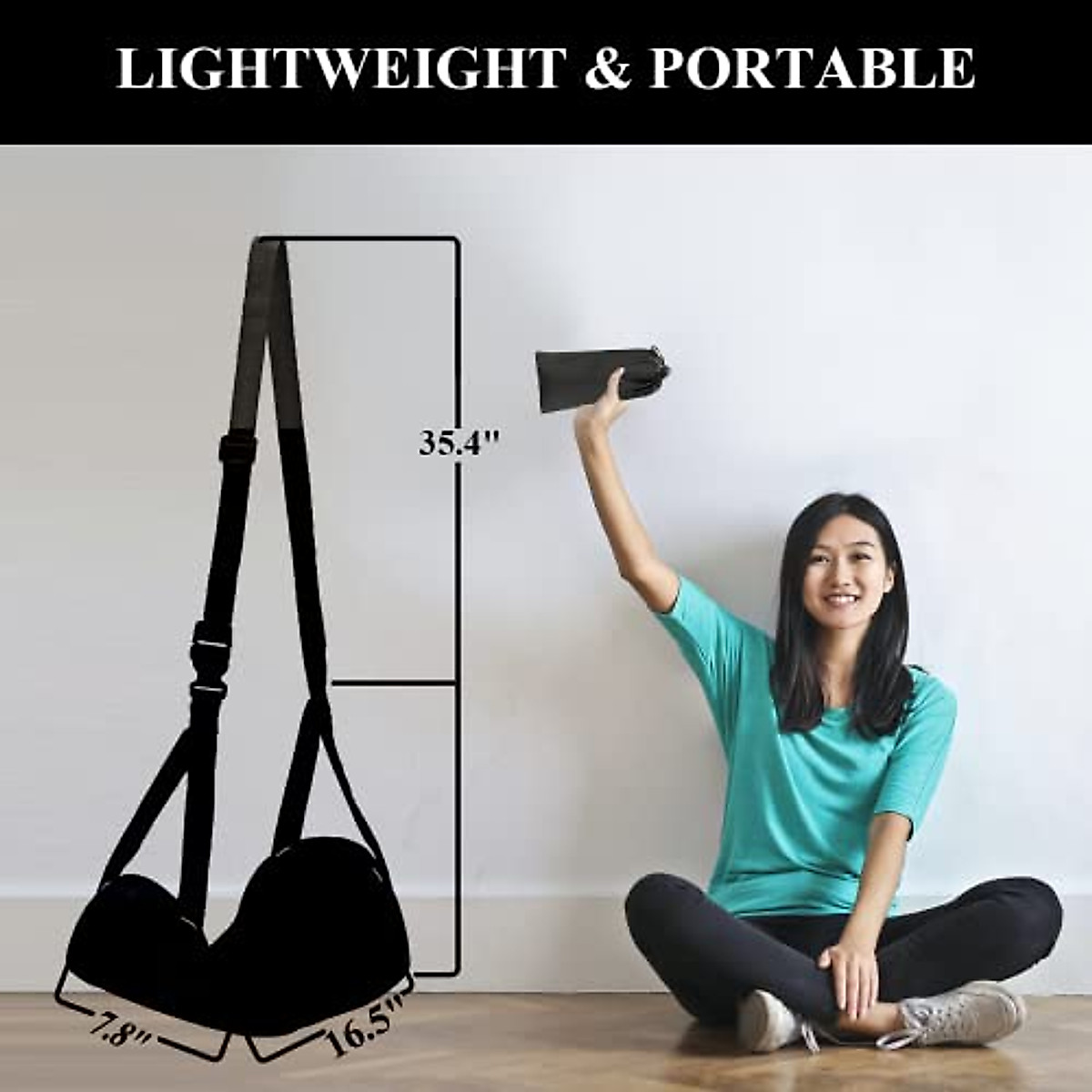 Airplane Footrest with Memory Foam Portable Travel Plane Leg Rest Foot Hammock Adjustable Height Travel Accessories Trian Home Office Relax Your Feet