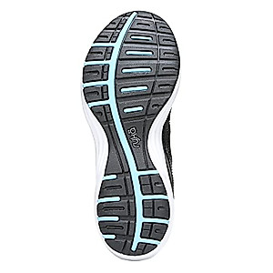 Ryka Women's Dash 3 Athletic Shoe, Black/Meteorite/nc Blue, 8.5 M US