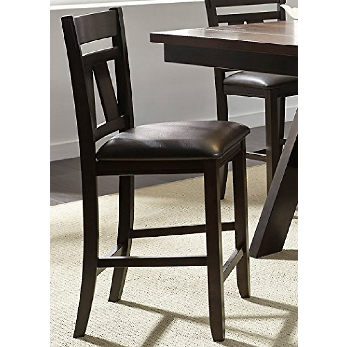 Liberty Furniture Industries Lawson Splat Back Counter Chair (RTA), W19 x D21 x H41, Black