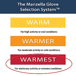 Manzella Men's Fleece Cold Weather Convertible Cascade Glove With Thinsulate