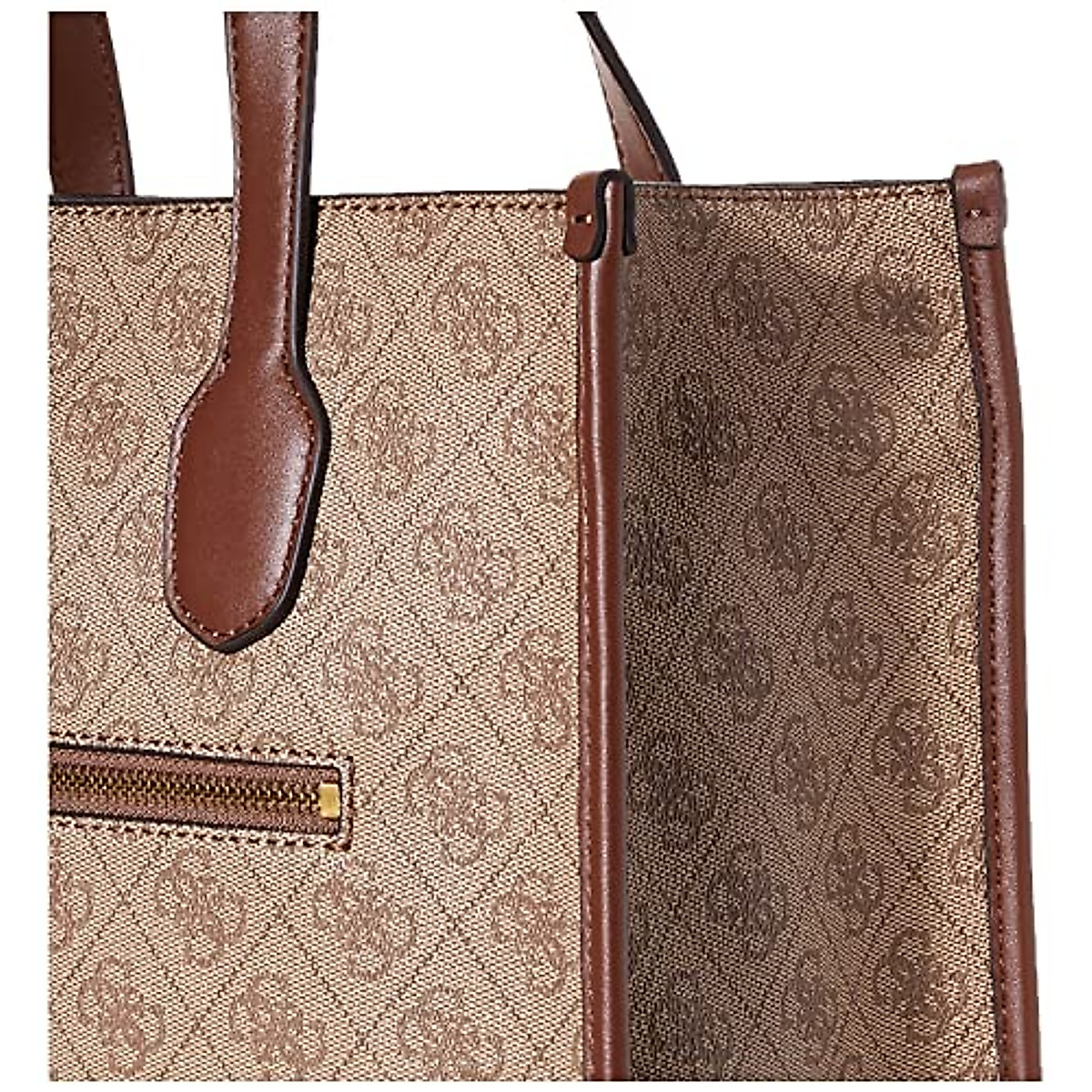 GUESS Silvana Small Tote Latte Logo/Brown PROCESSING PROCESSING