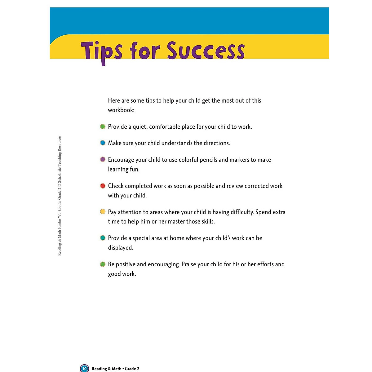 Scholastic Success with Reading and Math Jumbo Workbook