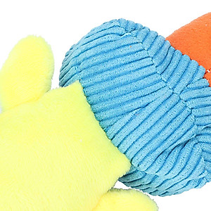 Zerodis 2PCS Squeaky Stuffed Pet Dog Toys Chew Toy with Squeakers Soft Plush Duck Monkey Sound Toys for Puppies Teething Small Medium Large Dogs