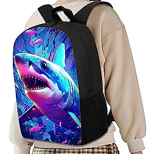 Cool Blue Shark Cool Animal Backpack School Backpacks Preschool Book Bag Cute School Bags for Kids Boys Girls Travel Daypack