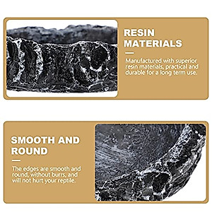 Ipetboom Reptile Food Bowl Reptile Water Bowls Reptile Feeder Food Dish Simulated Rock Food Bowl Terrarium Water Bowls Worm Dish for Tortoise Lizard Bearded Dragon Frog Leopard Gecko Snake