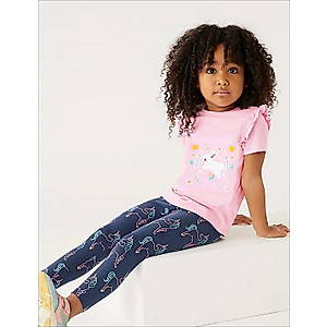 Toddler Girls T-Shirt Easter Gift - Bunny Eggs Baby Short Sleeve Bunny Tee Shirts Soft Summer Pink Cotton Tops 3T