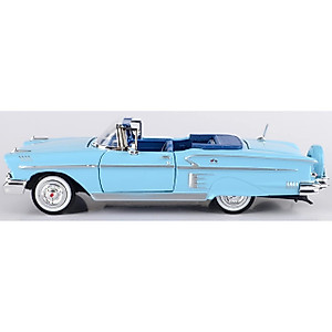 1958 Chevrolet Impala Convertible, Blue - Motormax Premium American 73267 - 1/24 Scale Diecast Model Car