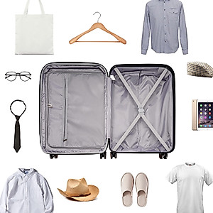 GinzaTravel 3-Piece ABS Luggage Set with TSA Locks, Expandable, and Friction-Resistant in Yellow - Includes 20", 24" & 28" Spinner Suitcases