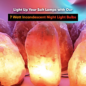 lumenivo 7 Watt Night Light Bulbs for Electric Window Candle Lamps, Salt Lamps, Christmas Villages, and Chandeliers E12 Candelabra Base C7 Light Bulbs - Clear – 120V - 4 Pack