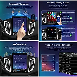 Android 11 GPS Navigation Stereo Radio 9 Inch Touch Screen Multimedia Player, for Chevy Cruze 2008-2013 Support Bluetooth/Steering Wheel Control/FHD/Reversing Camera,TS4 9836 4+64GB