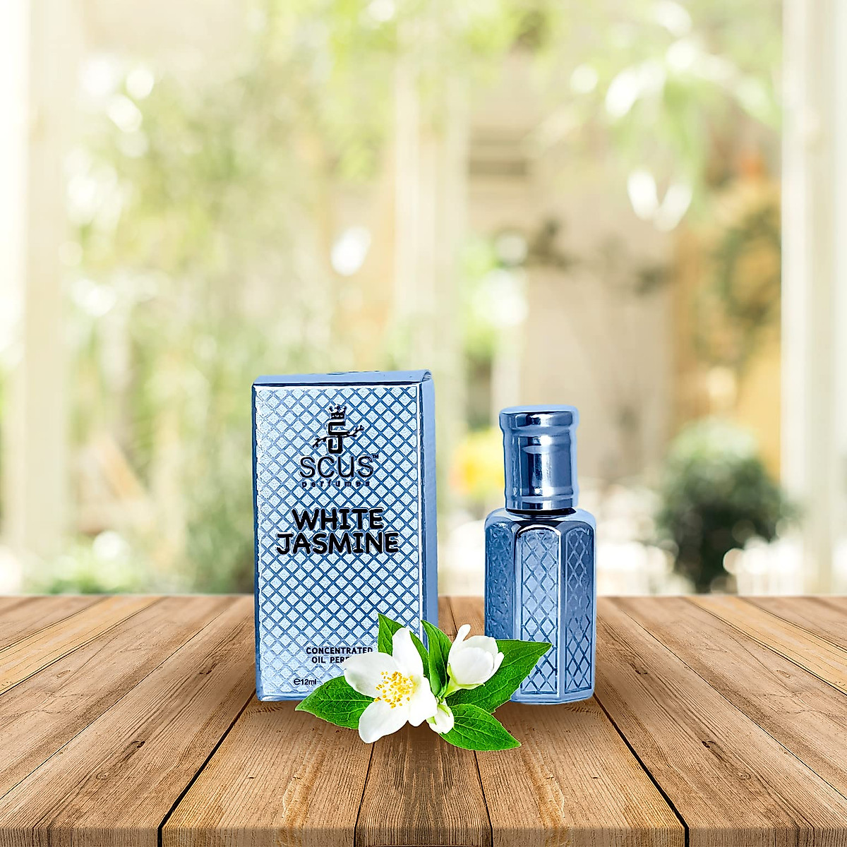 SCUS Perfumes White Jasmine 12 ML Concentrated Fragrance (0.41 fl. oz)