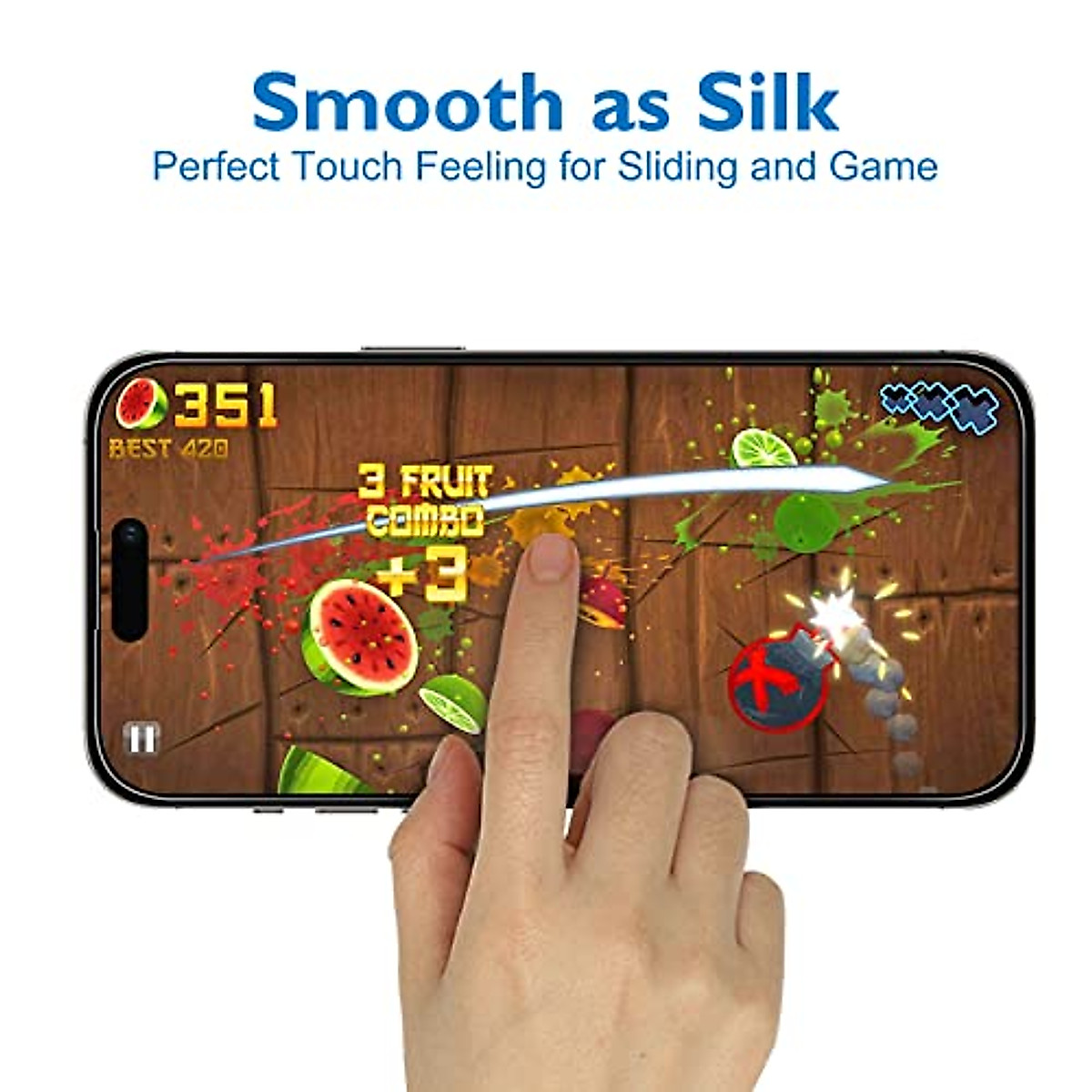 Mothca [2+2 Pack Matte Glass Screen Protector for iPhone 14 Pro with Camera Lens Glass Protector Anti-Glare & Anti-Fingerprint Tempered Glass Clear Film Case Friendly Bubble Free Smooth as Silk