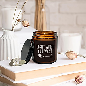 HIWX Light When You Want Me Candle, Anniversary Birthday Couple Gifts for Women Men Him, Funny Couples Valentines Day Soy Candles for Home Scented, Lavender,Vetiver,Sandalwood Scented Candle 8oz Jar