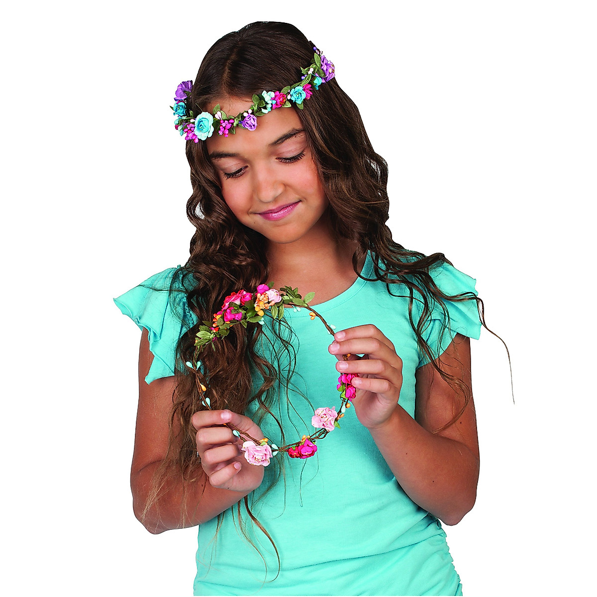 Creativity for Kids Flower Crowns Craft Kit - Create 4 Hair Accessories