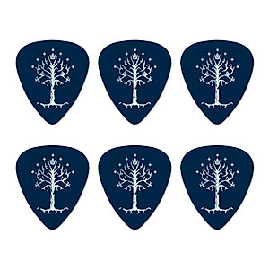 THE LORD OF THE RINGS Tree of Gondor Novelty Guitar Picks Medium Gauge - Set of 6