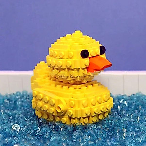 HGKJ 1000 Pieces Round Blue Transparent Building Blocks Plates 1x1 Accessories