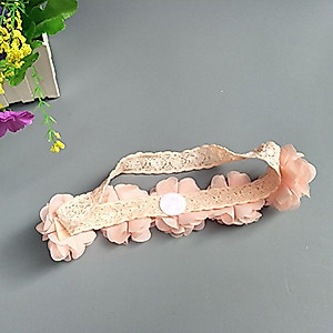 Baby Girls Headband Flower Birthday Crown Hair Accessories-Gift for Baby White