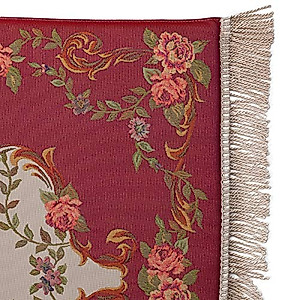 VISCO LOVE Memory Foam Area Rug & Runners (Prayer Rug) (RED-Patterned)