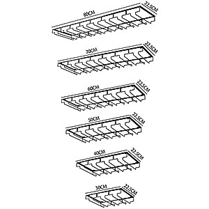Household Wine Glass Rack, Wine Cabinet Goblet Rack, Wine Glass Rack, Wine Rack Hanging Rack,3 Rows,3 Rows (Size : 5 Rows)