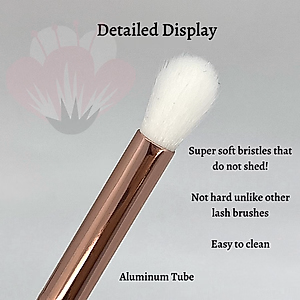 10 pcs LONG HANDLE LASH WASH CLEANSER BRUSHES BLACK (soft bristles unlike most bulk brushes)