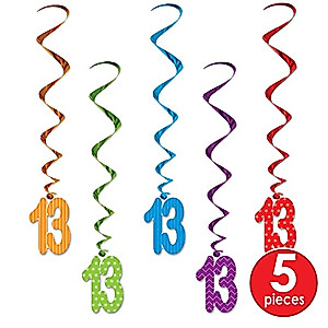 Beistle 13" Whirls, Multicolor